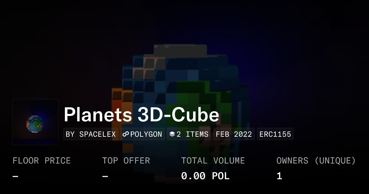 Planets 3D-Cube - Collection | OpenSea