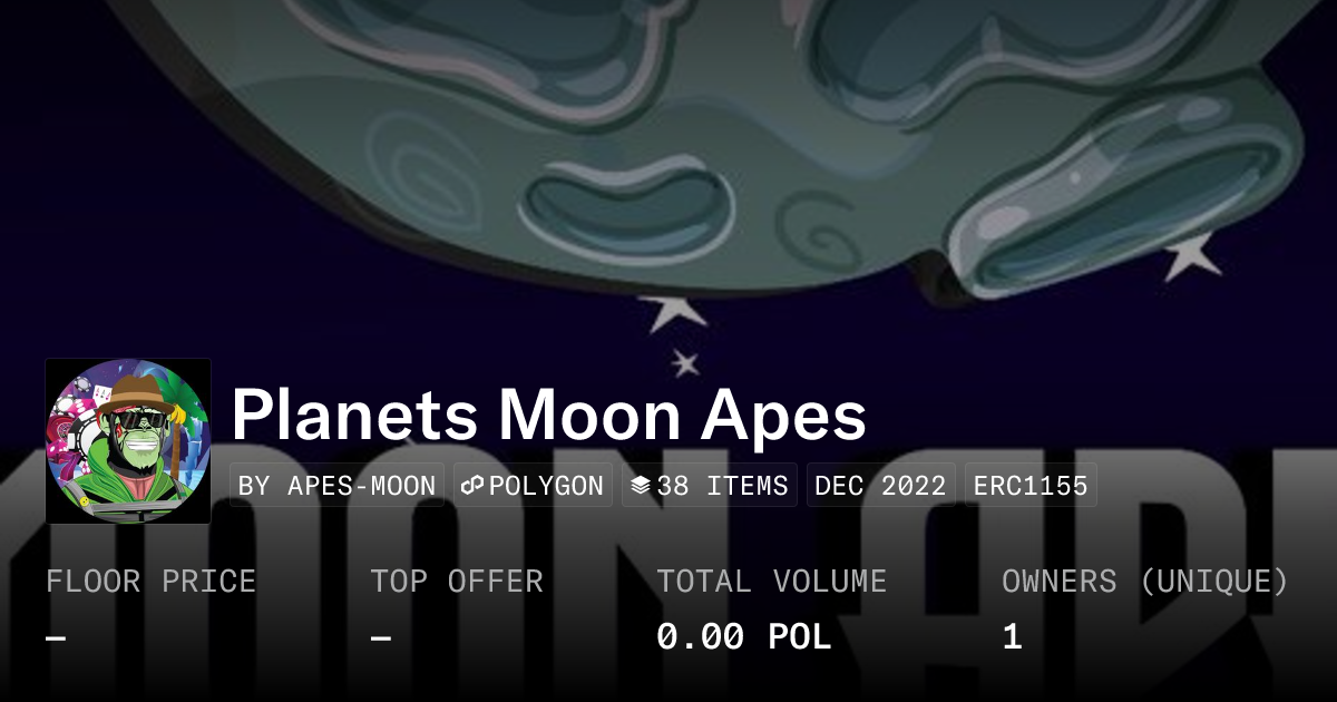 Planets Moon Apes - Collection | OpenSea