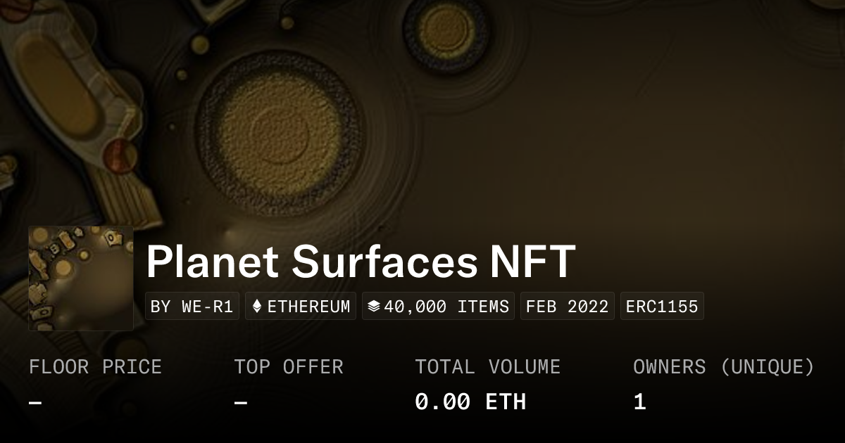 Planet Surfaces NFT - Collection | OpenSea