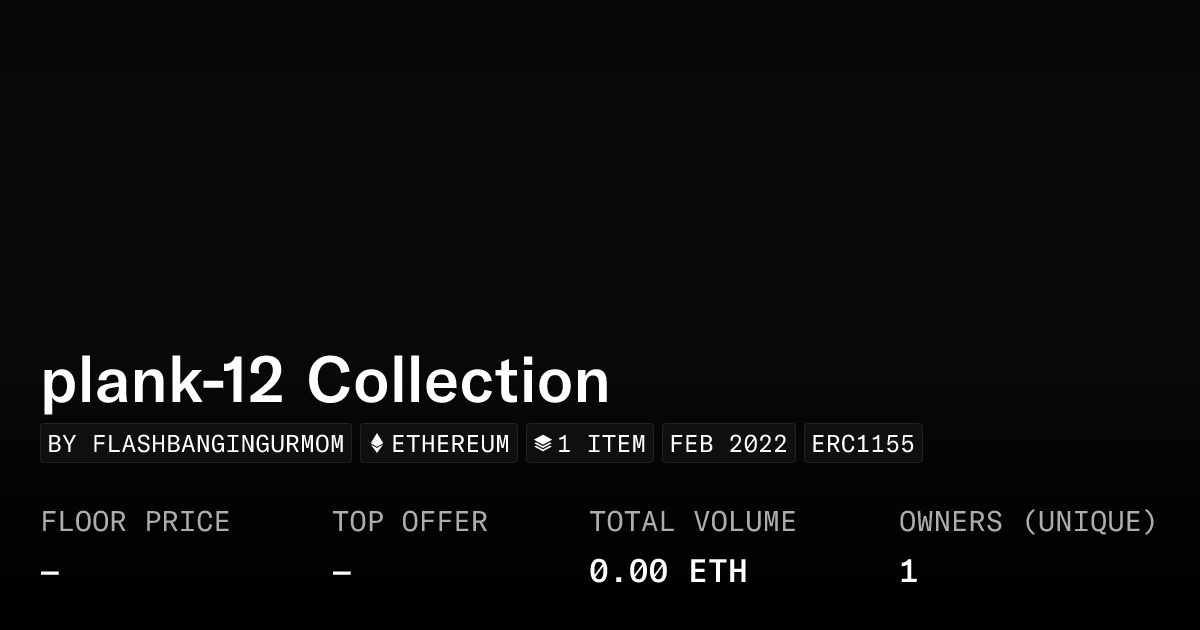 plank-12 Collection - Collection | OpenSea