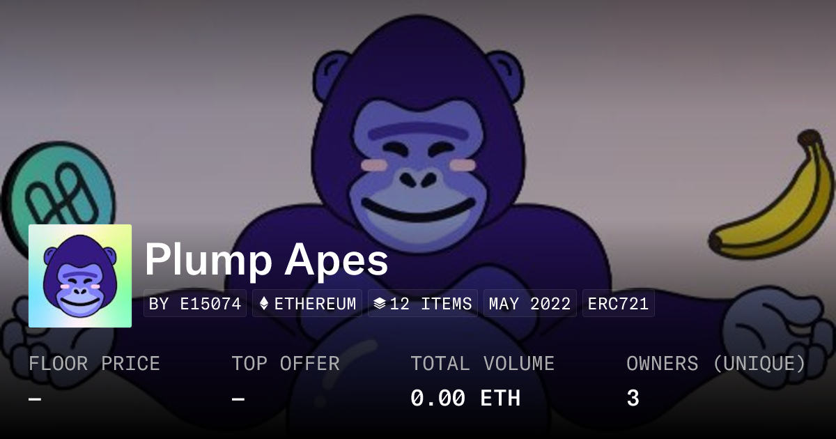 Plump Apes - Collection | OpenSea