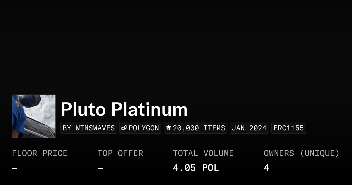 Pluto Platinum - Collection | OpenSea