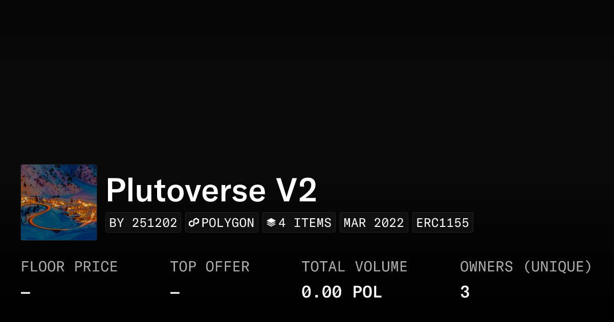 Plutoverse V2 - Collection | OpenSea