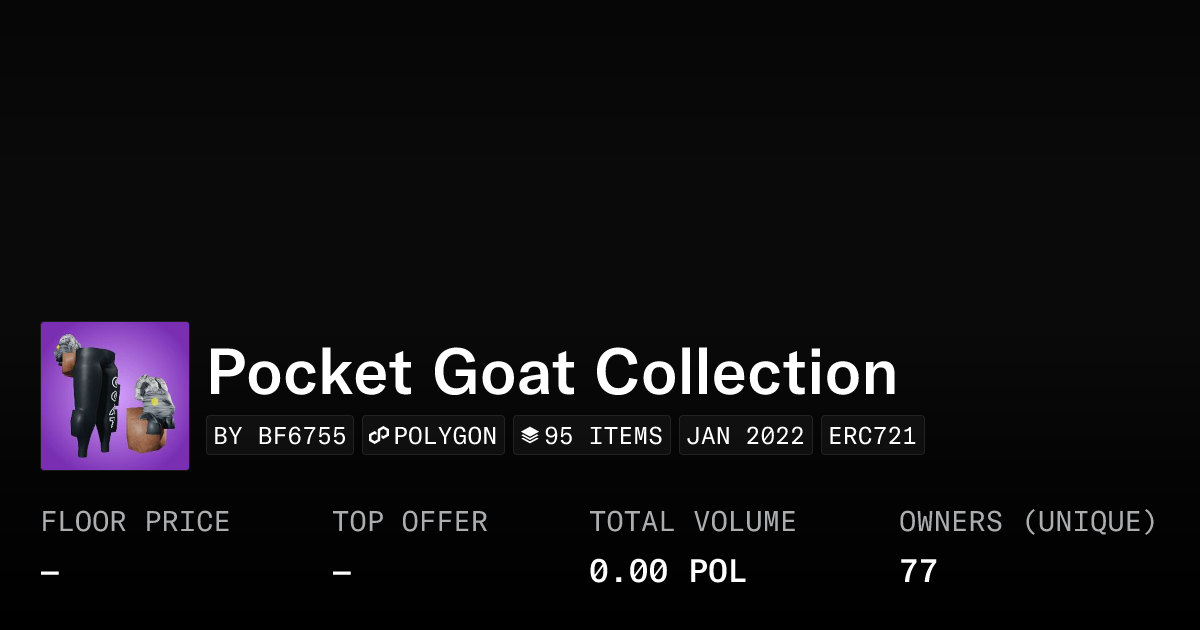 Pocket Goat Collection - Collection | OpenSea
