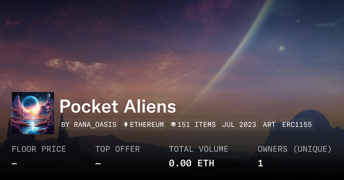 Pocket Aliens - Collection | OpenSea