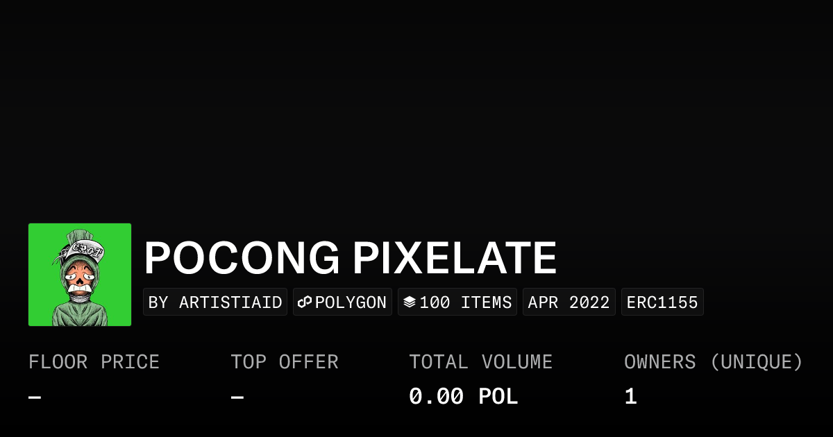 POCONG PIXELATE - Collection | OpenSea