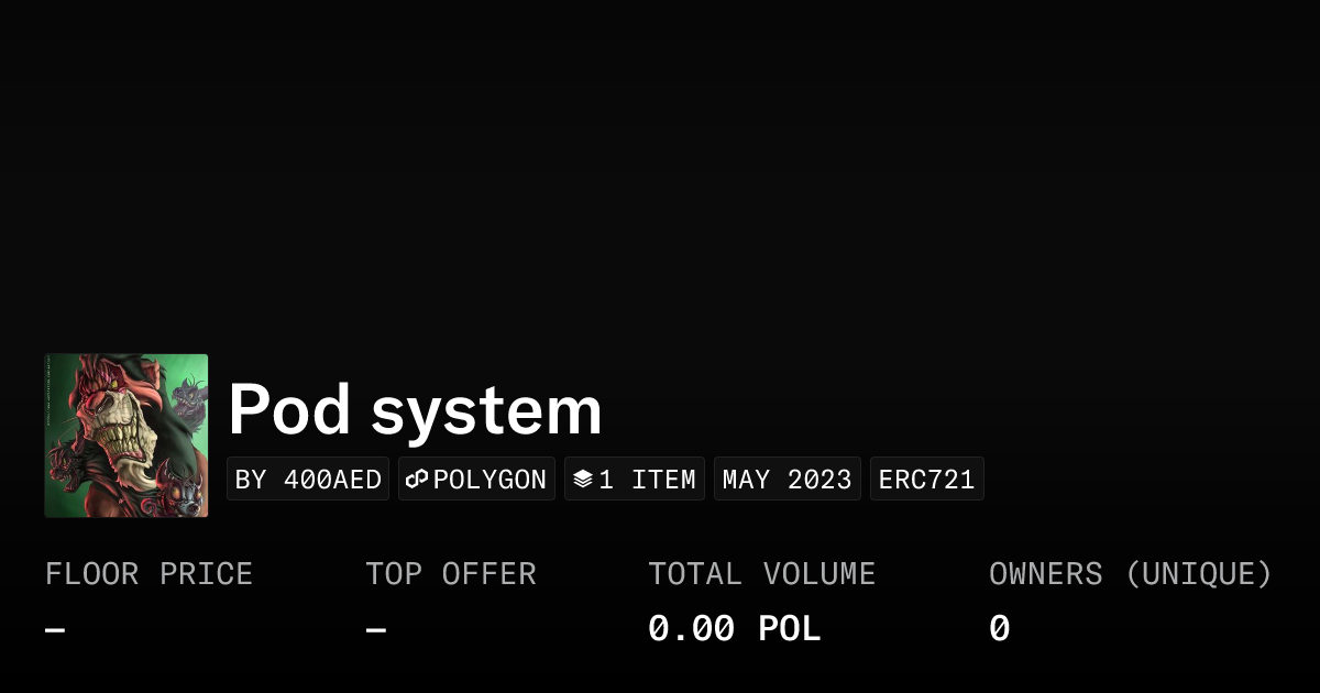 Pod system - Collection | OpenSea