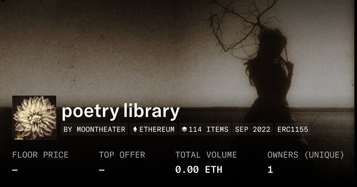 poetry library - Collection | OpenSea