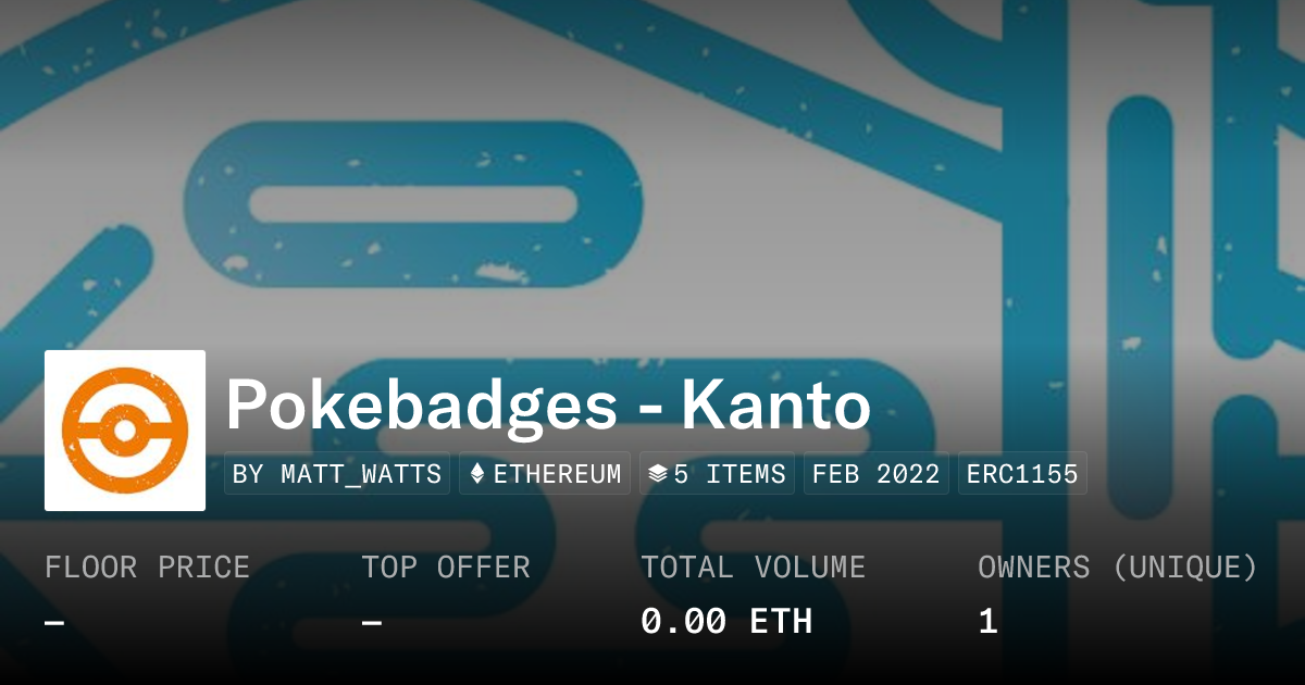 Pokebadges - Kanto - Collection | OpenSea