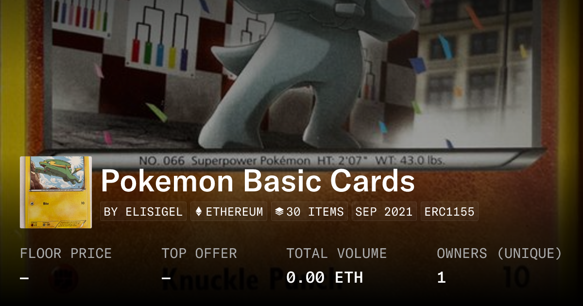 Pokemon Basic Cards - Collection | OpenSea
