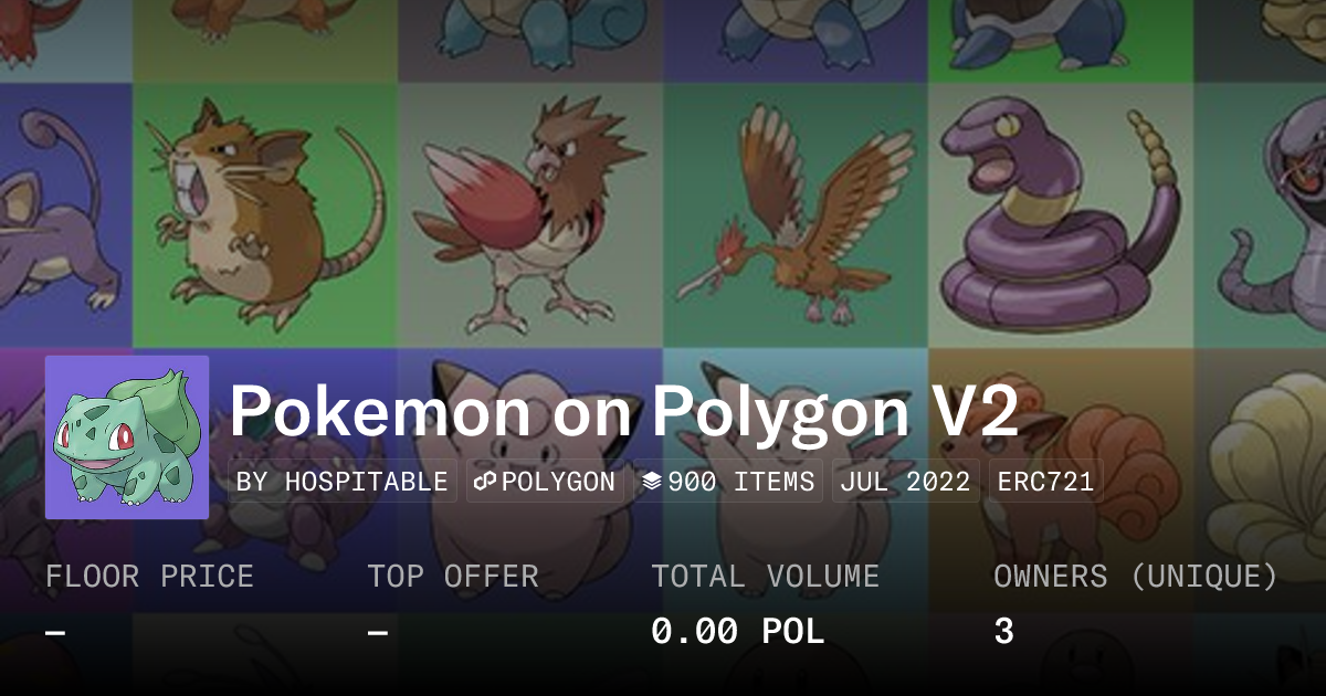 Pokemon on Polygon V2 - Collection | OpenSea