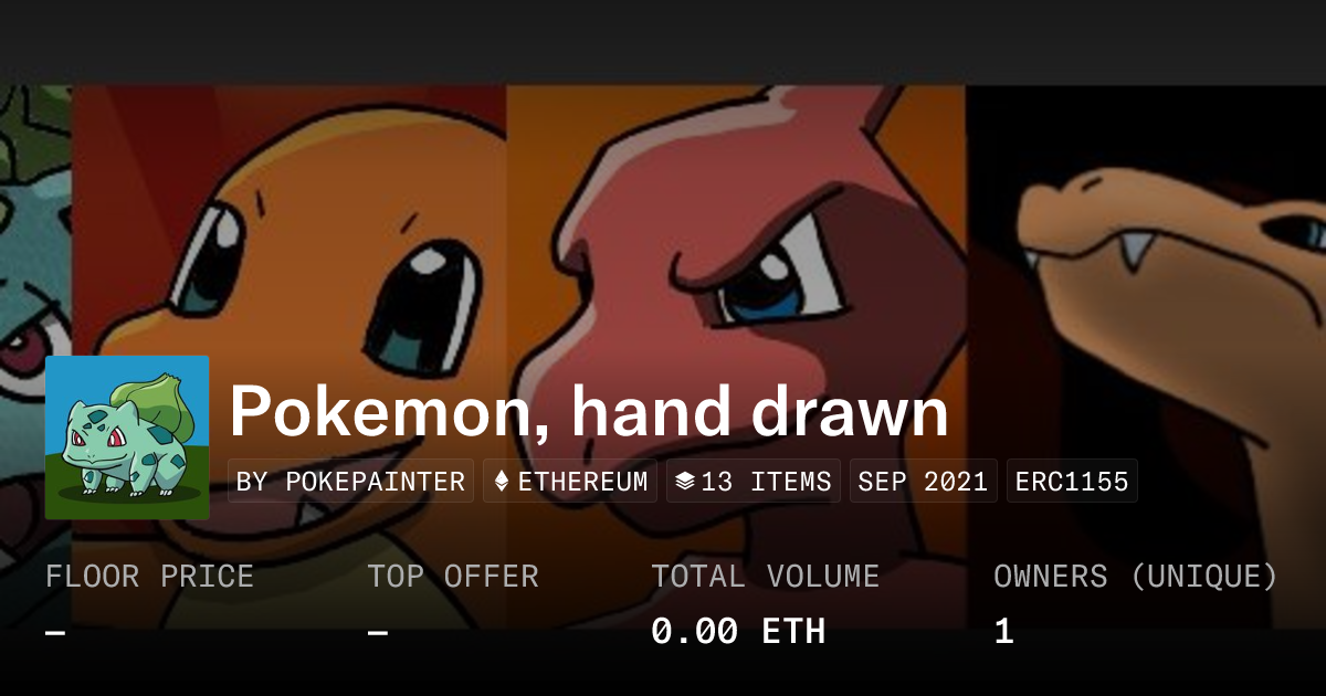 Pokemon, hand drawn - Collection | OpenSea