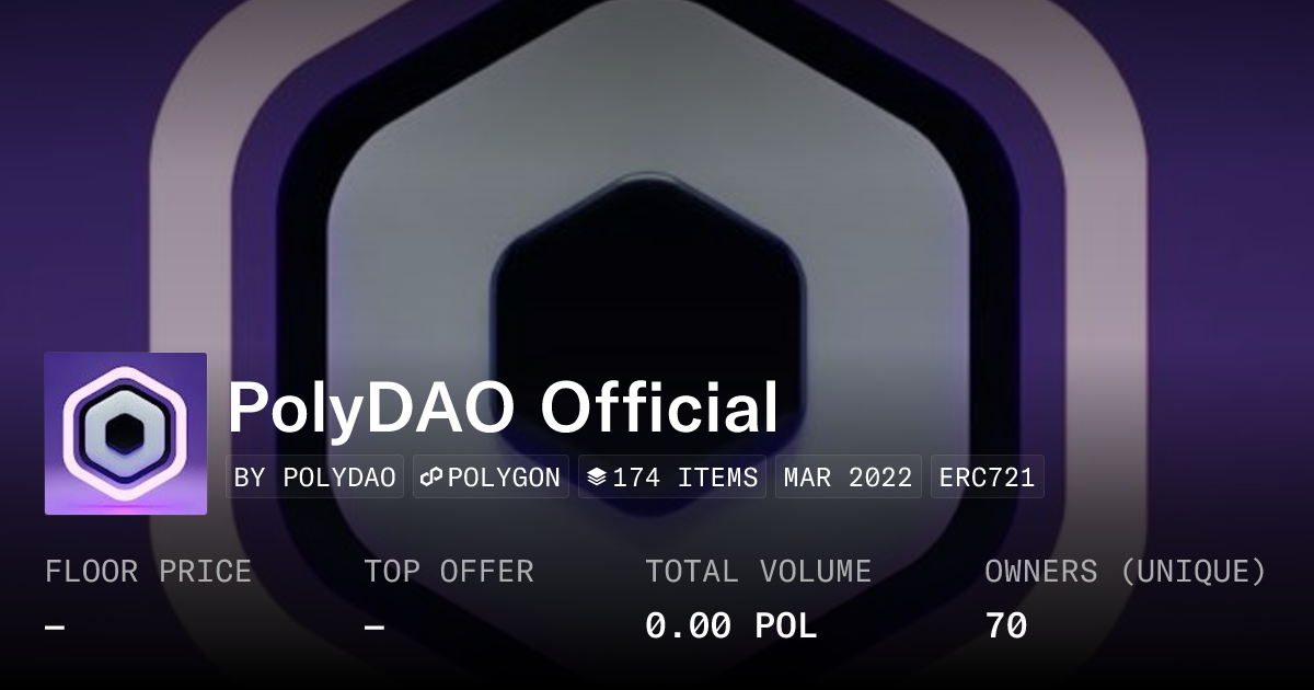 PolyDAO Official - Collection | OpenSea