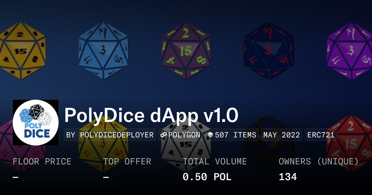 PolyDice dApp v1.0 - Collection | OpenSea
