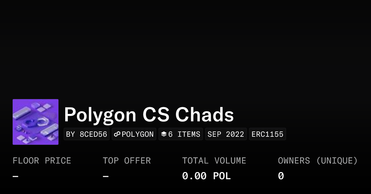 Polygon CS Chads - Collection | OpenSea