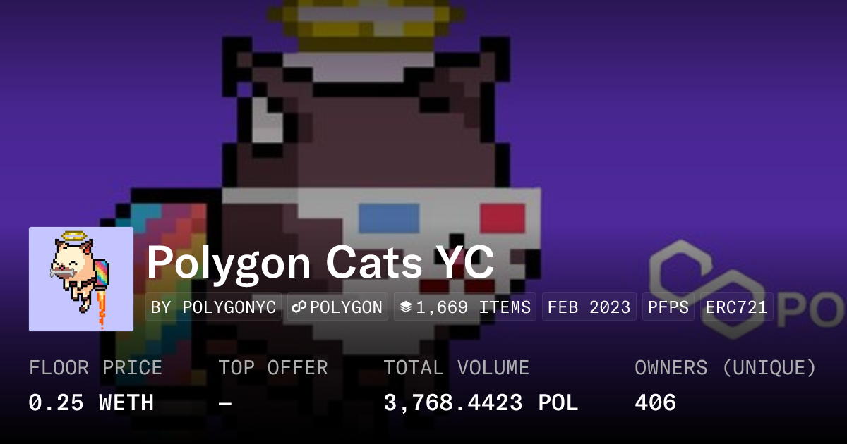 Polygon Cats YC - Collection | OpenSea