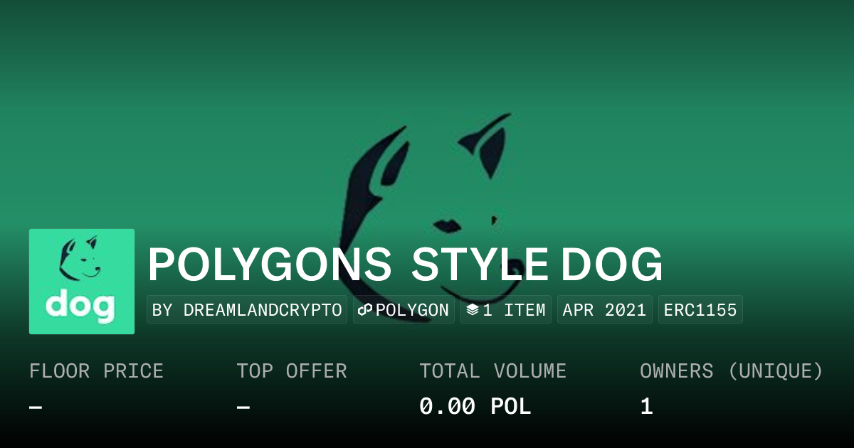 POLYGONS STYLE DOG - Collection | OpenSea