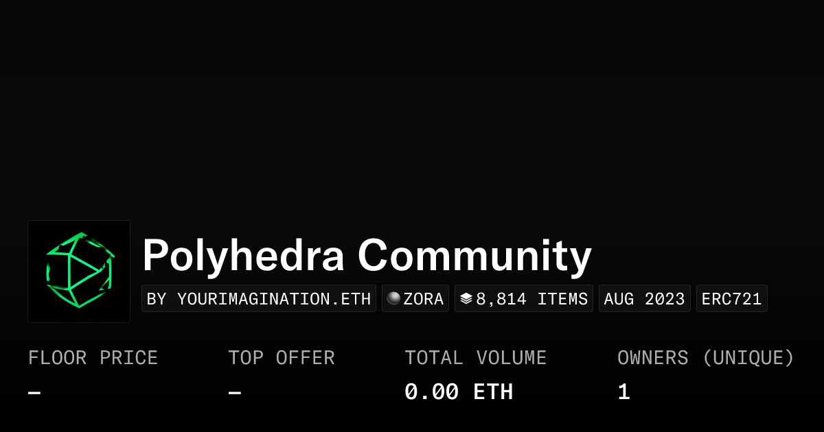 Polyhedra Community - Collection | OpenSea