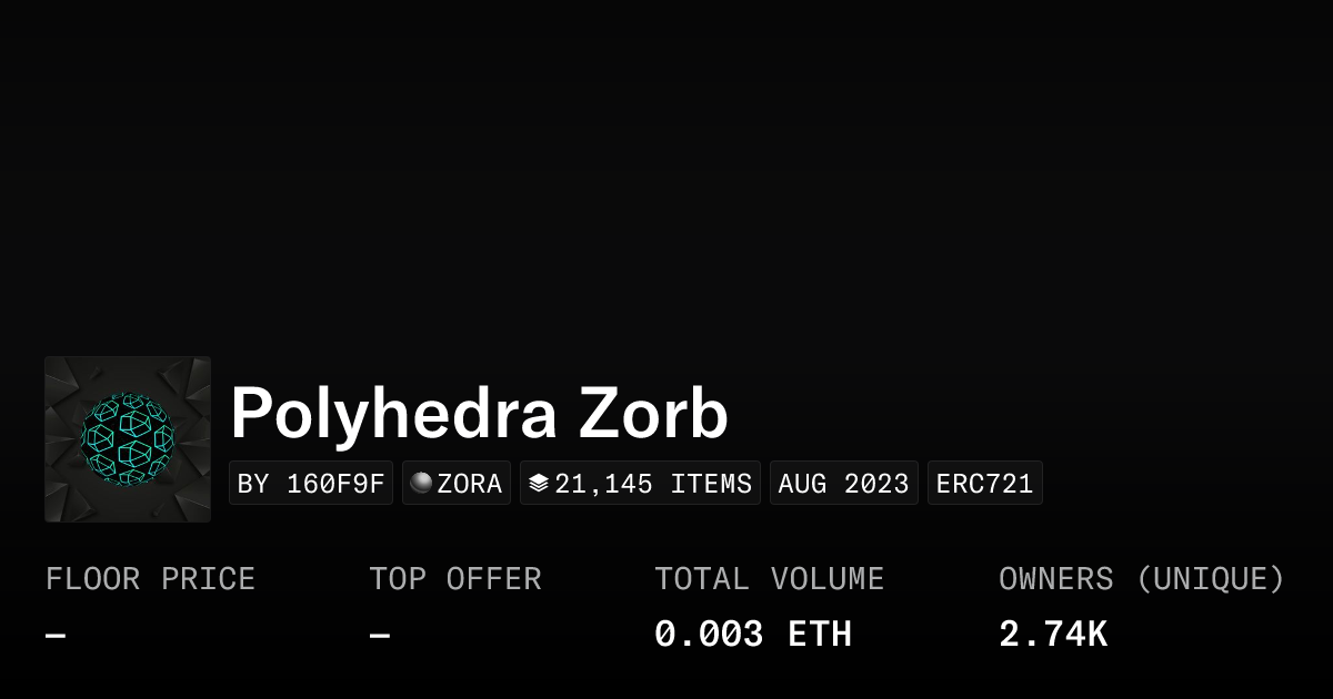 Polyhedra Zorb - Collection | OpenSea