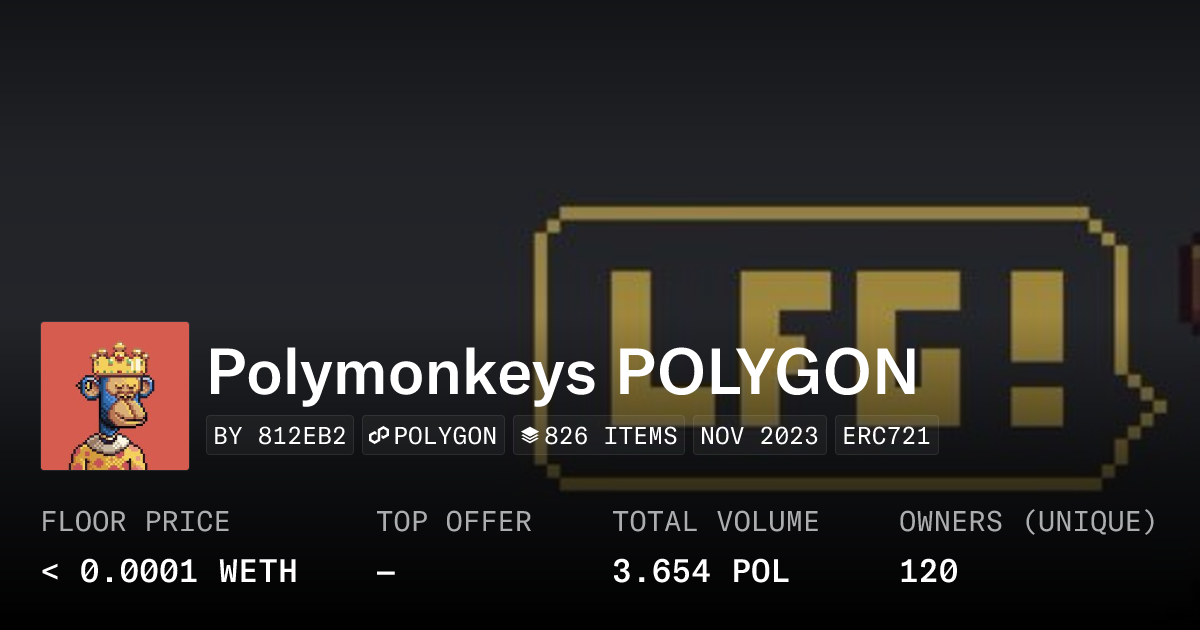 Polymonkeys POLYGON - Collection | OpenSea