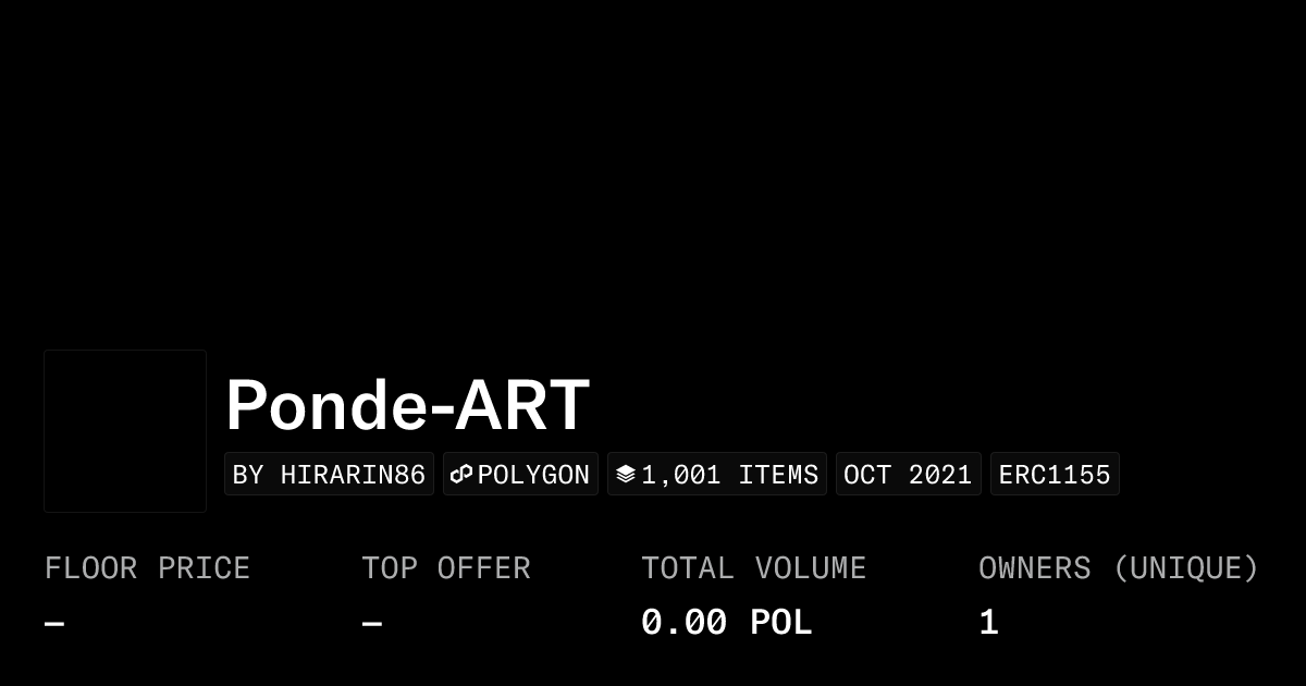 Ponde-ART - Collection | OpenSea