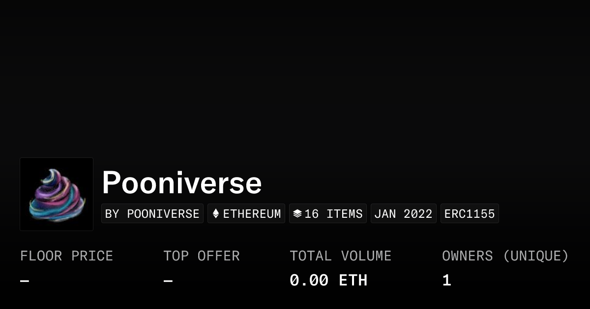 Pooniverse - Collection | OpenSea