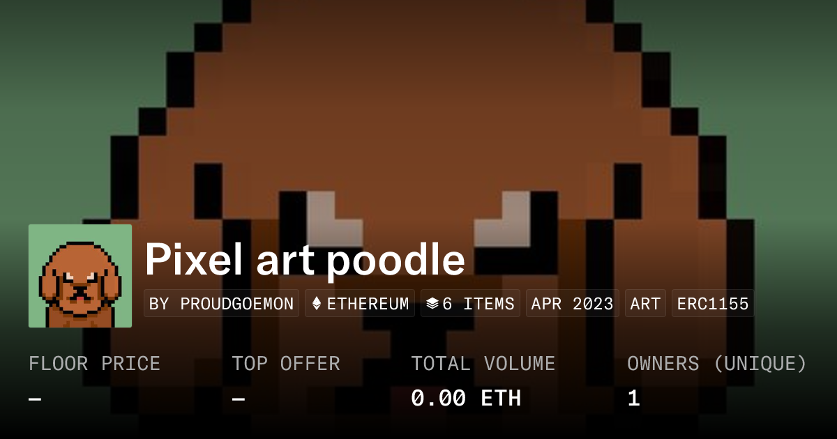 Pixel art poodle - Collection | OpenSea