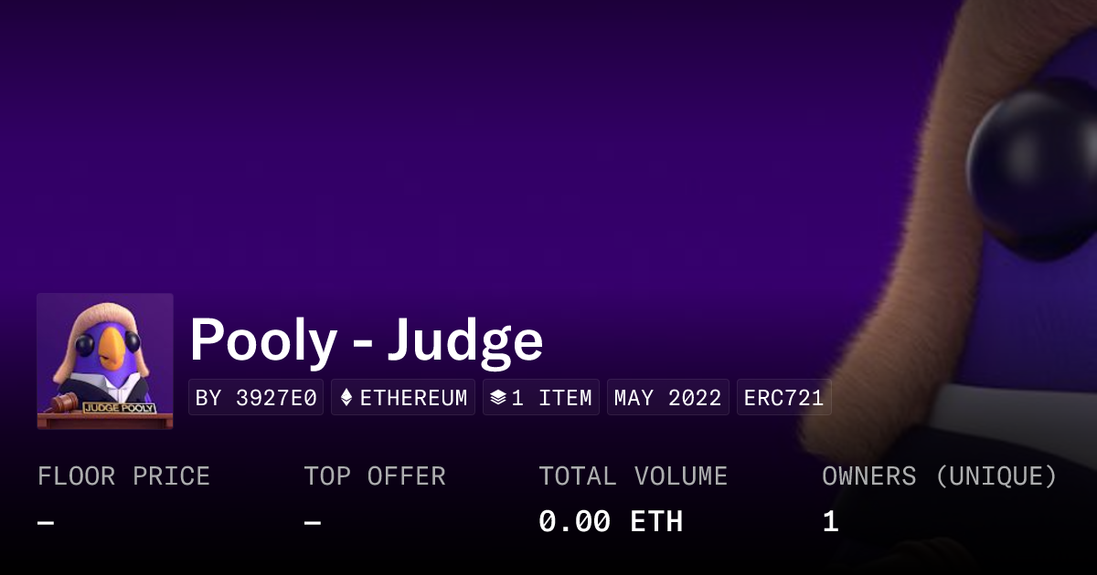 Pooly - Judge - Collection | OpenSea