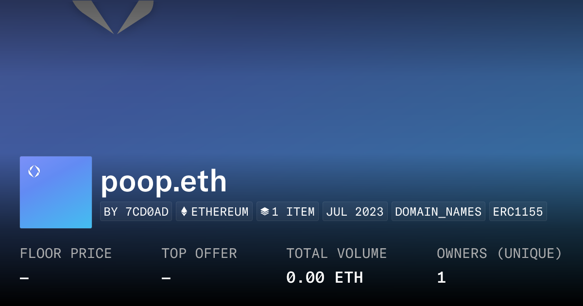 poop.eth - Collection | OpenSea