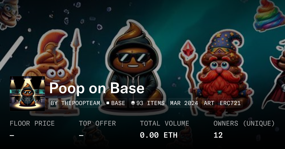 Poop on Base - Collection | OpenSea