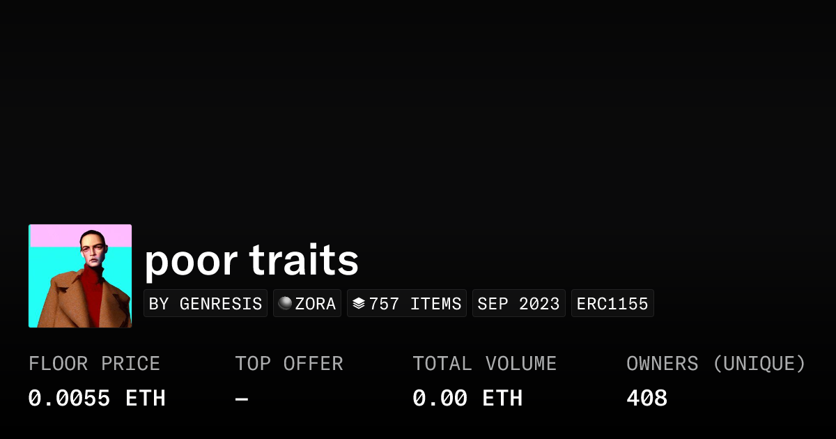 poor traits - Collection | OpenSea