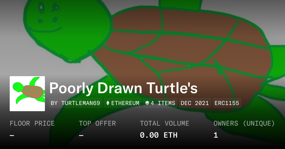Poorly Drawn Turtle's - Collection | OpenSea