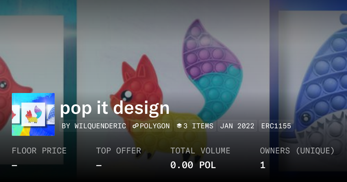 pop it design - Collection | OpenSea