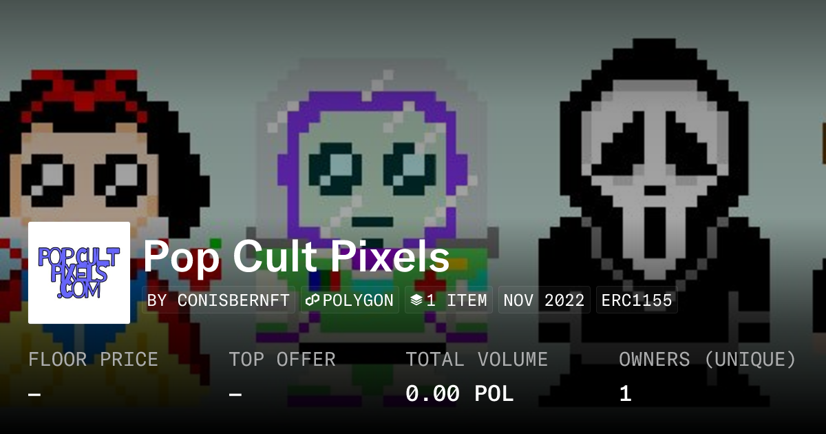 Pop Cult Pixels - Collection | OpenSea