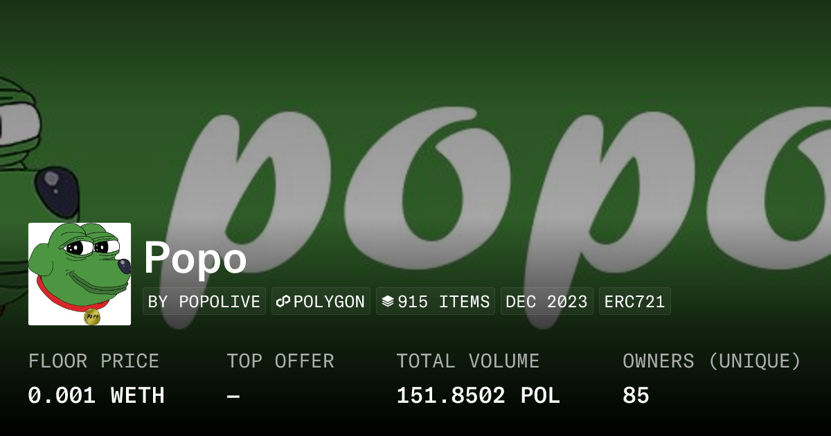 Popo - Collection | OpenSea