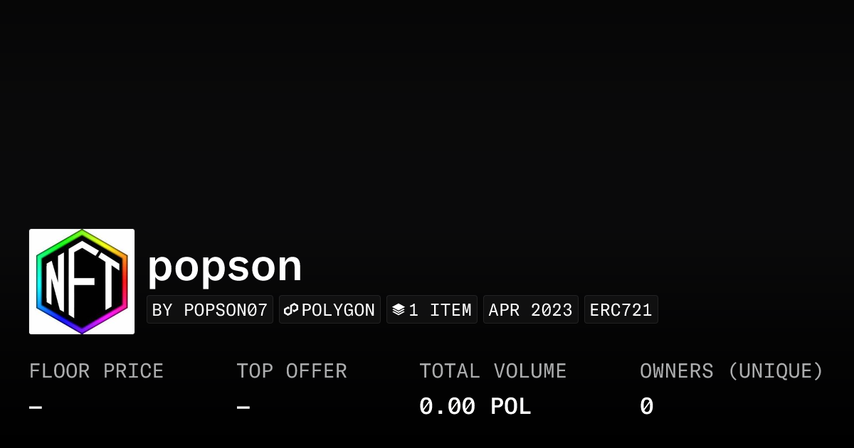 popson - Collection | OpenSea