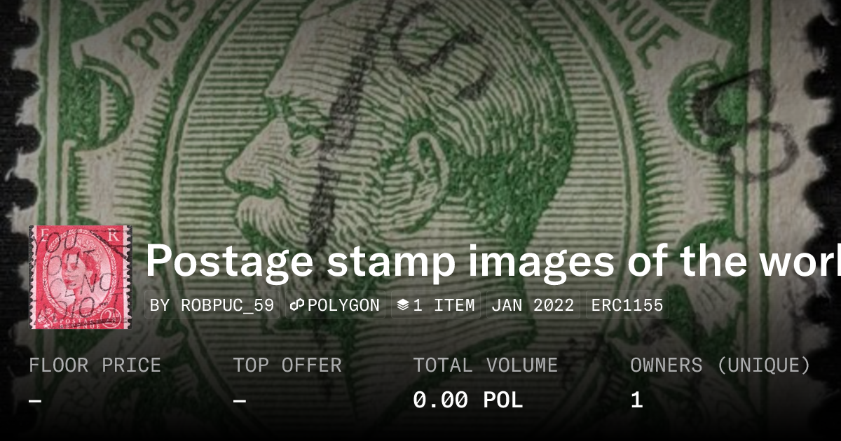 Postage stamp images of the world - Collection | OpenSea