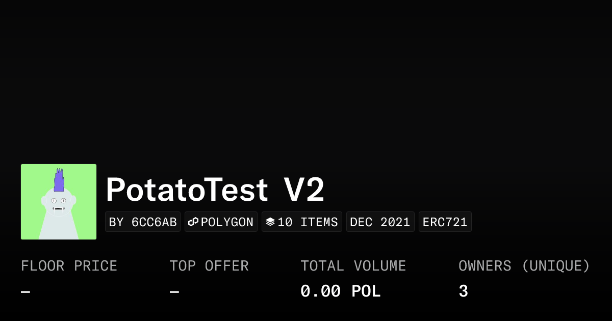 PotatoTest V2 - Collection | OpenSea