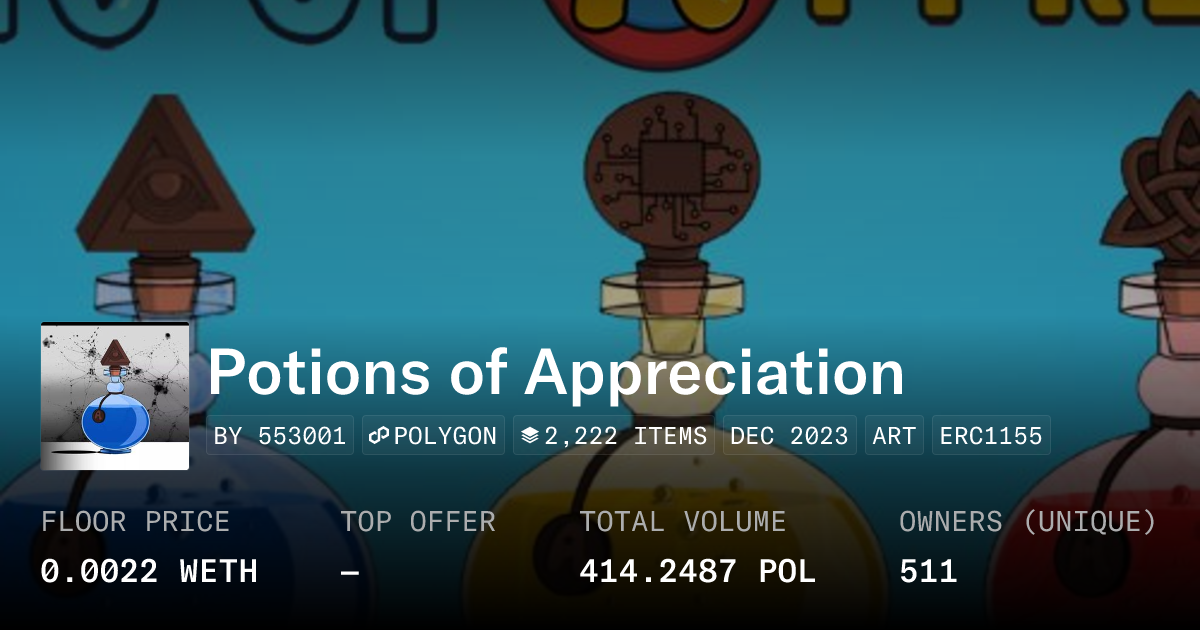 Potions of Appreciation - Collection | OpenSea