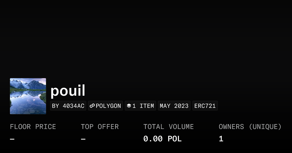 pouil - Collection | OpenSea