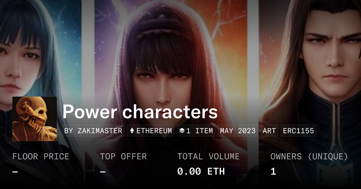 Power characters - Collection | OpenSea