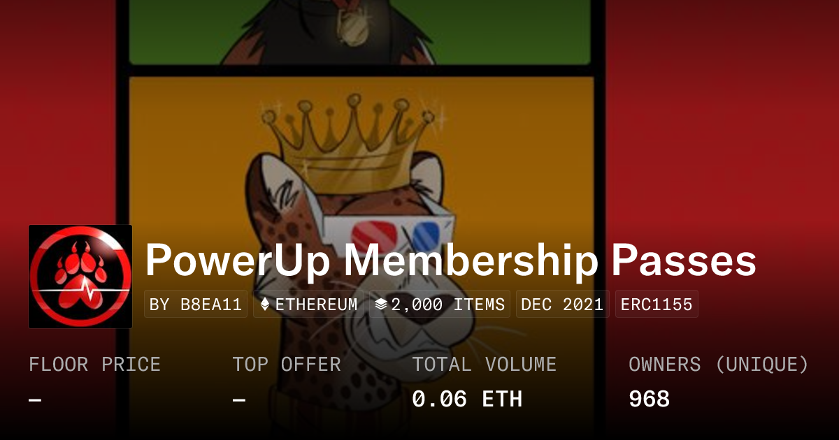 PowerUp Membership Passes - Collection | OpenSea
