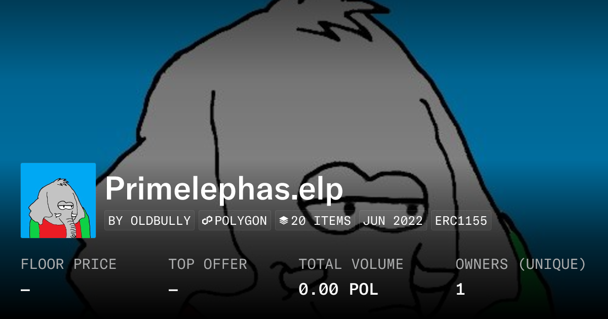 Primelephas.elp - Collection | OpenSea