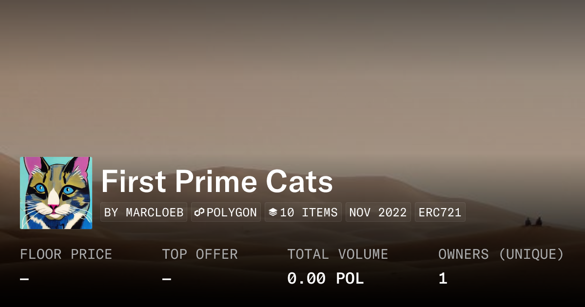 First Prime Cats - Collection | OpenSea