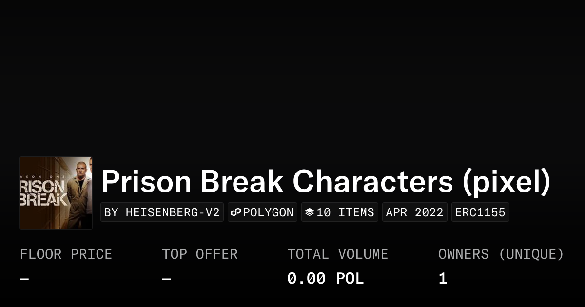 Prison Break Characters (pixel) - Collection | OpenSea