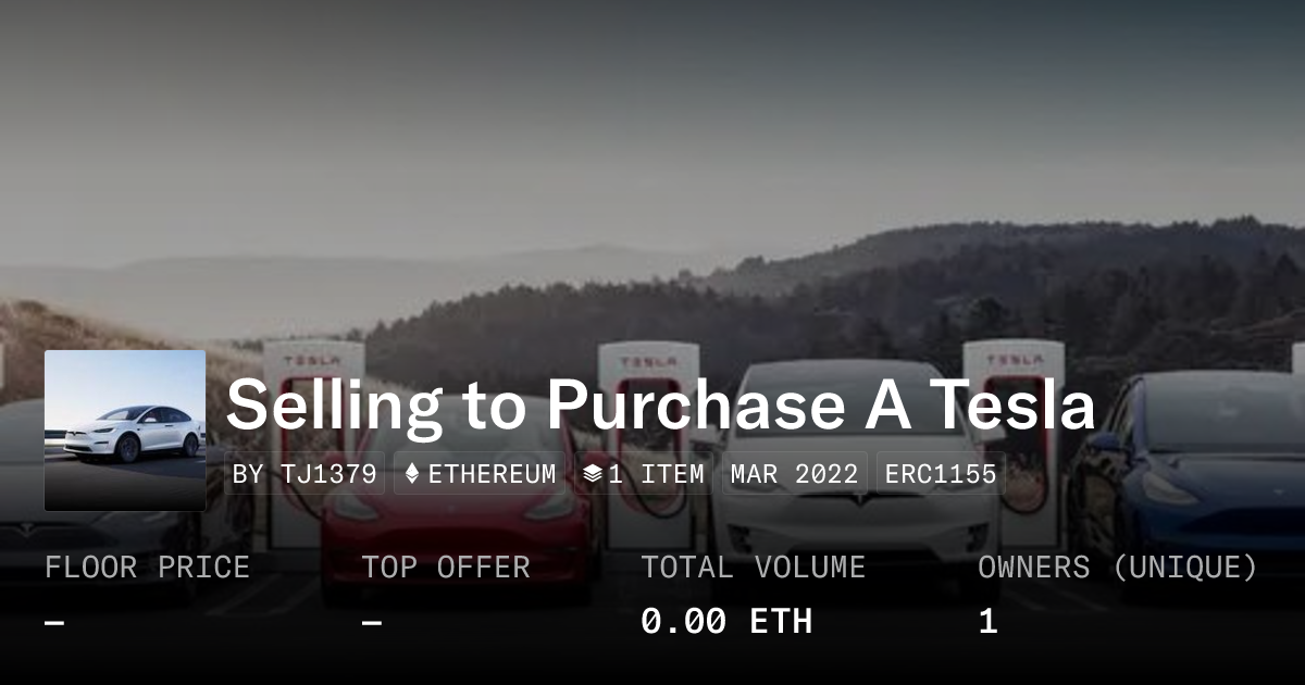 Selling to Purchase A Tesla - Collection | OpenSea