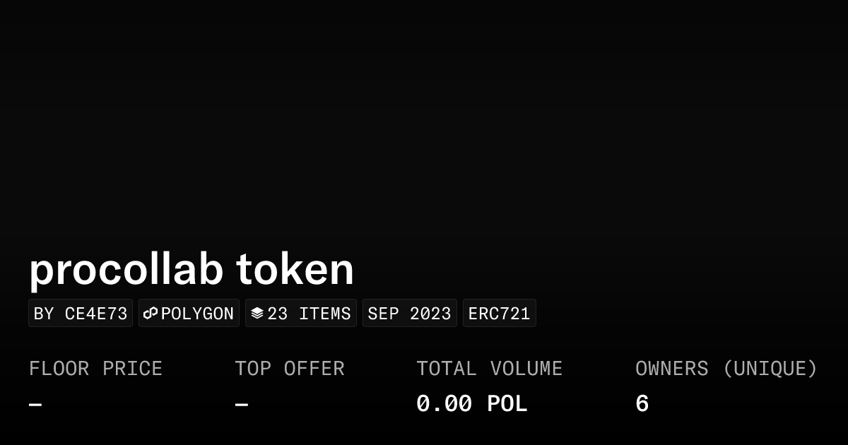 procollab token - Collection | OpenSea