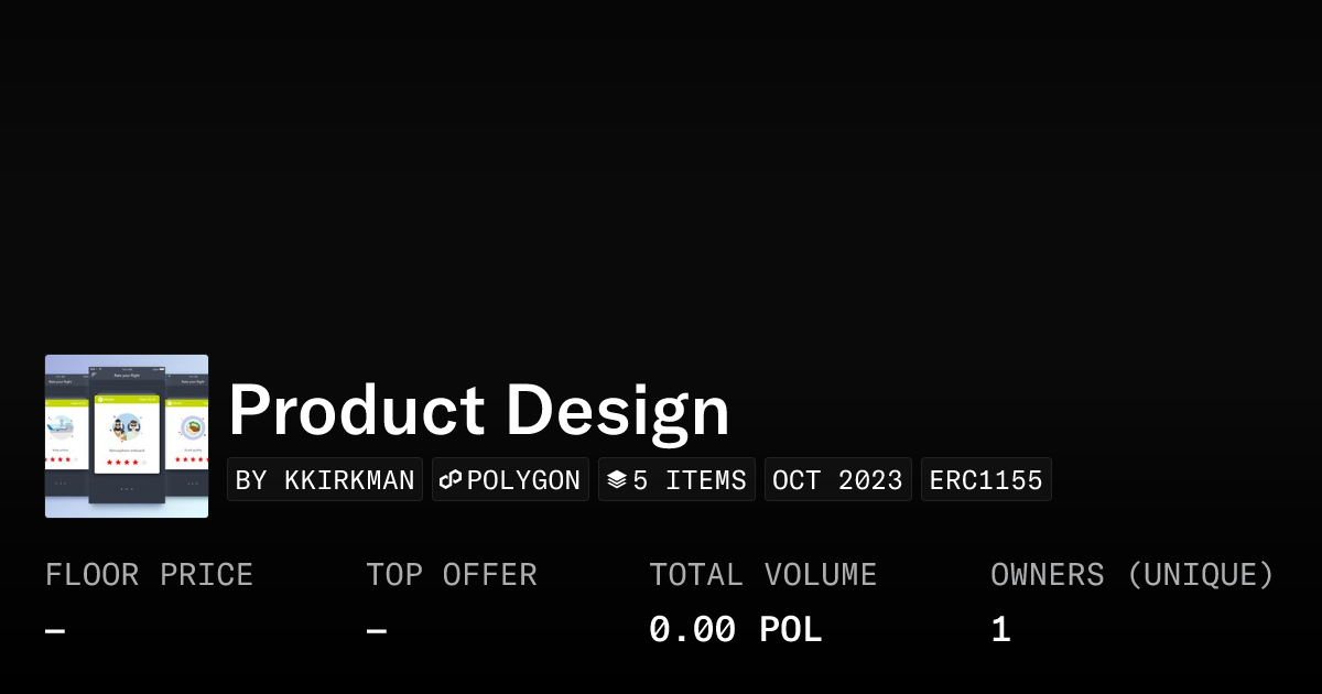 Product Design - Collection | OpenSea