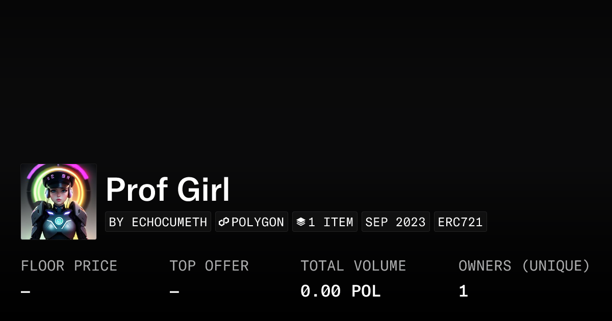 Prof Girl - Collection | OpenSea