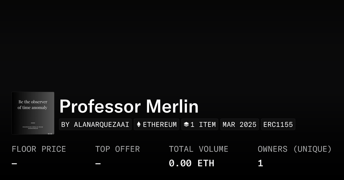 Professor Merlin - Collection | OpenSea